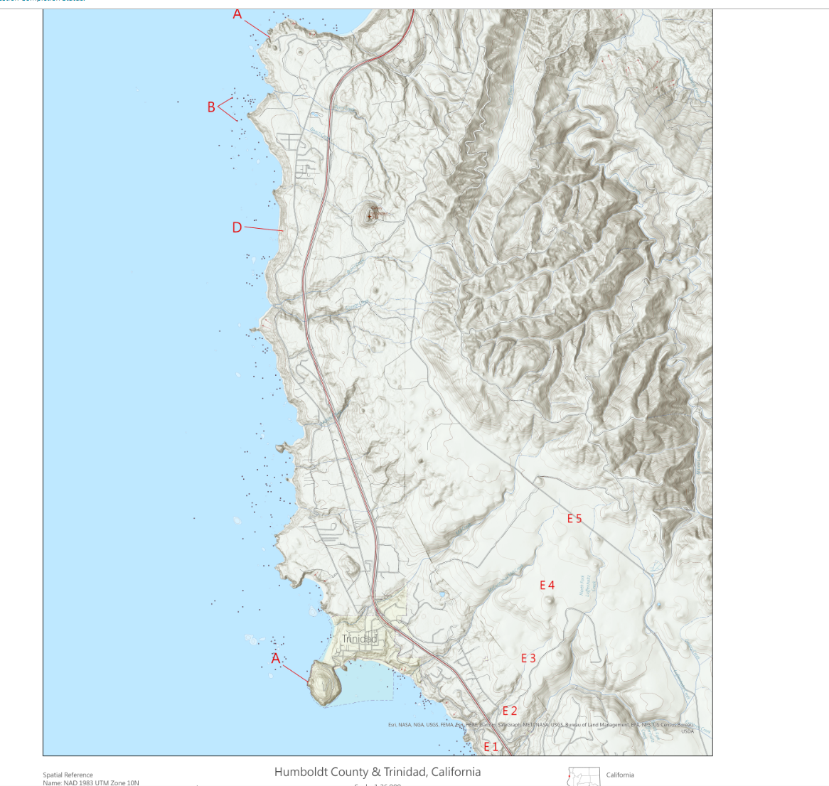 Map Of Trinidad California