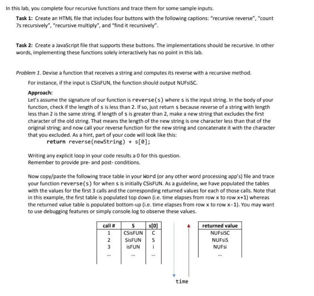 Solved In this lab, you complete four recursive functions | Chegg.com