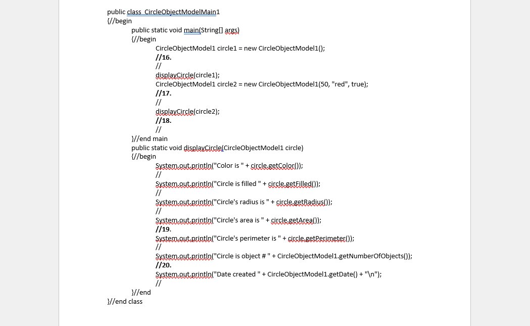 Solved In the classes below, write the comment line which | Chegg.com