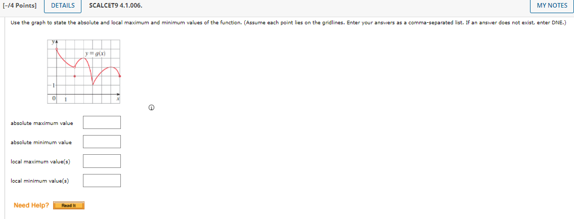 Solved 2. [-14 Points] DETAILS SCALCET9 4.1.005. MY NOTES | Chegg.com