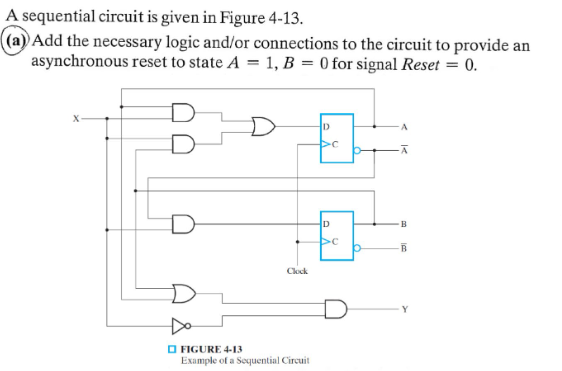 Solved A sequential circuit is given in Figure 4-13. (a) Add | Chegg.com