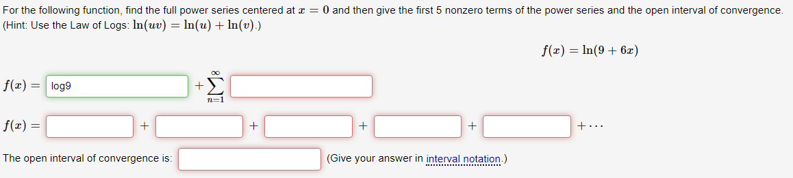 Solved For the following function, find the full power | Chegg.com