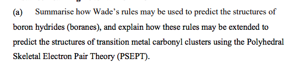 Solved (a) Summarise how Wade's rules may be used to predict | Chegg.com