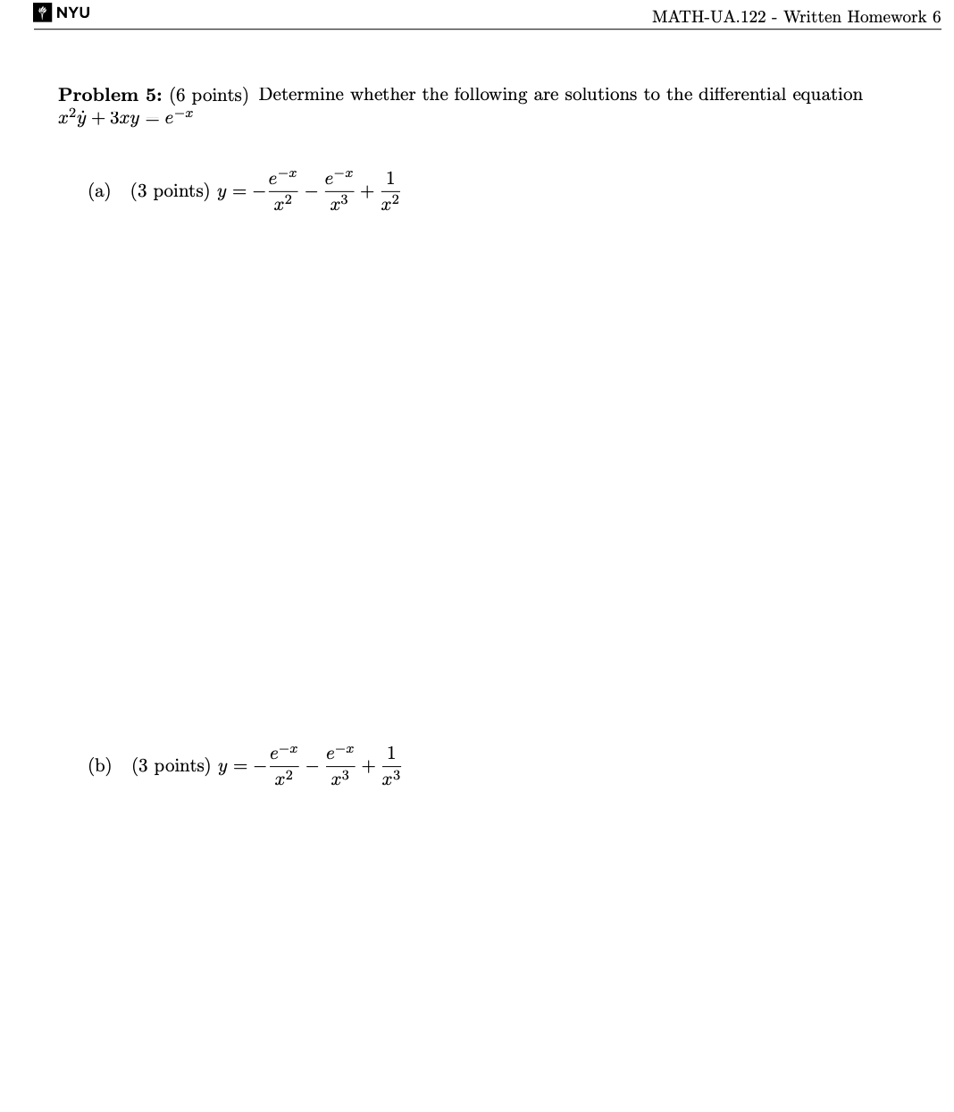 Solved Problem 5: (6 ﻿points) ﻿Determine whether the | Chegg.com