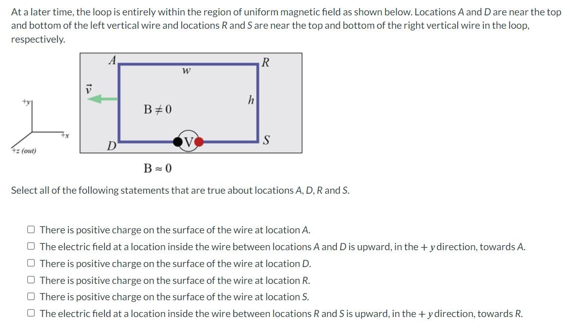 Solved A rectangular wire loop (shown in blue) of width w=12 | Chegg.com