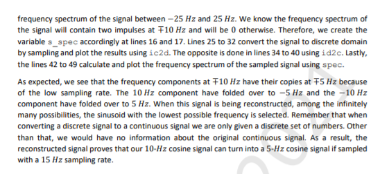 EXPERIMENT 3 SAMPLING AND ALIASING This experiment | Chegg.com