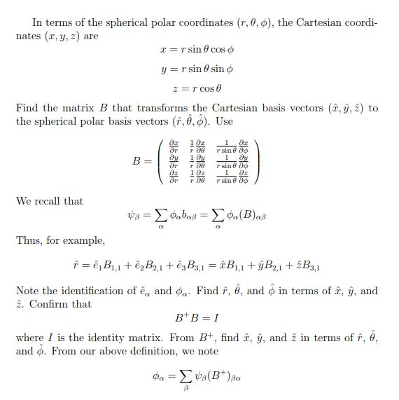 Solved In terms of the spherical polar coordinates (r, θ, | Chegg.com