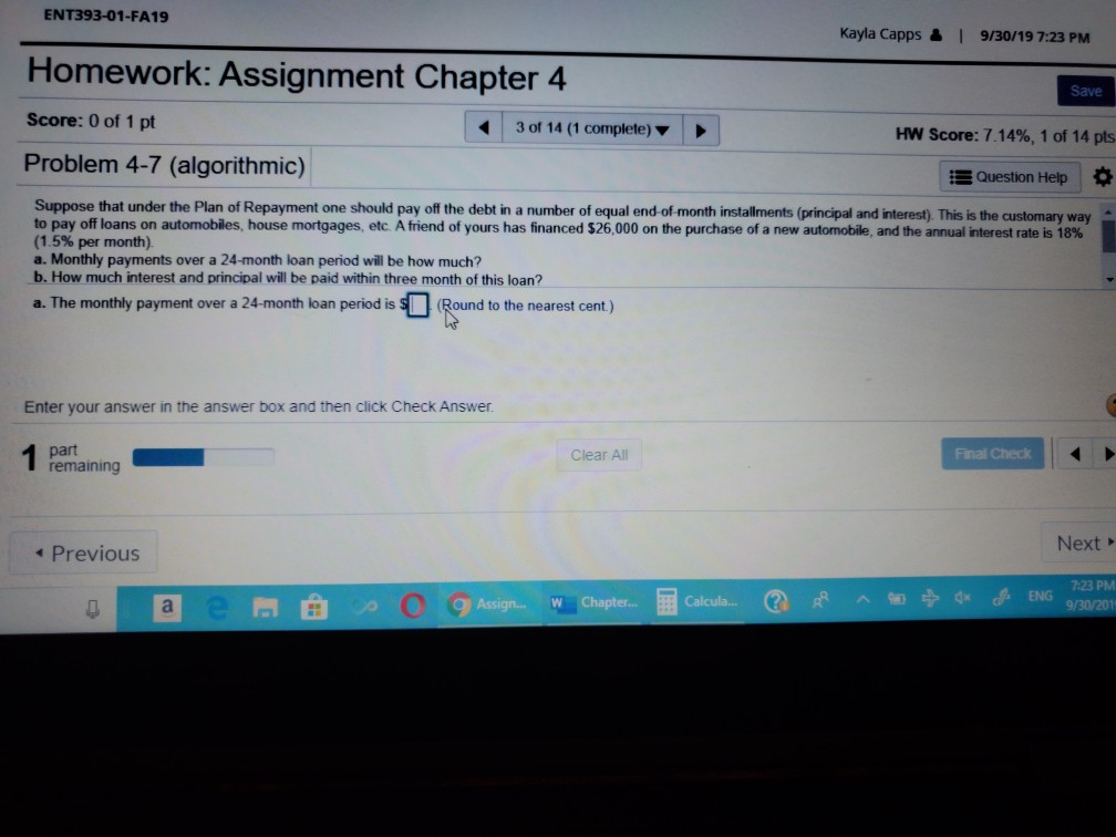 Solved Save Homework Assignment Chapter 4 Score 0 Of 1 Pt