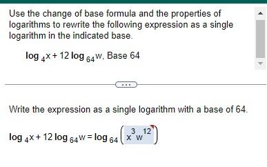 Solved Use the change of base formula and the properties of | Chegg.com
