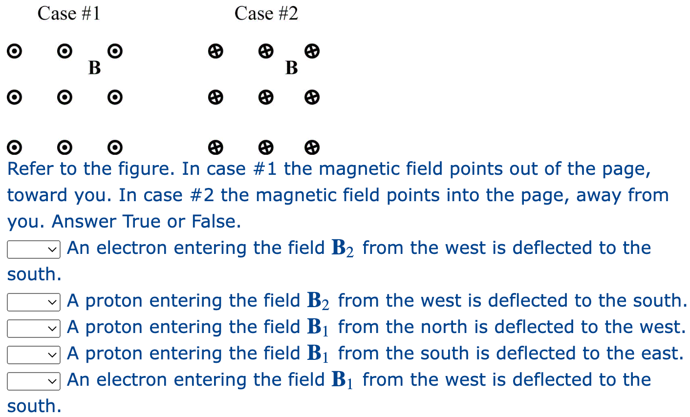 Solved Refer to the figure. In case #1 the magnetic field | Chegg.com
