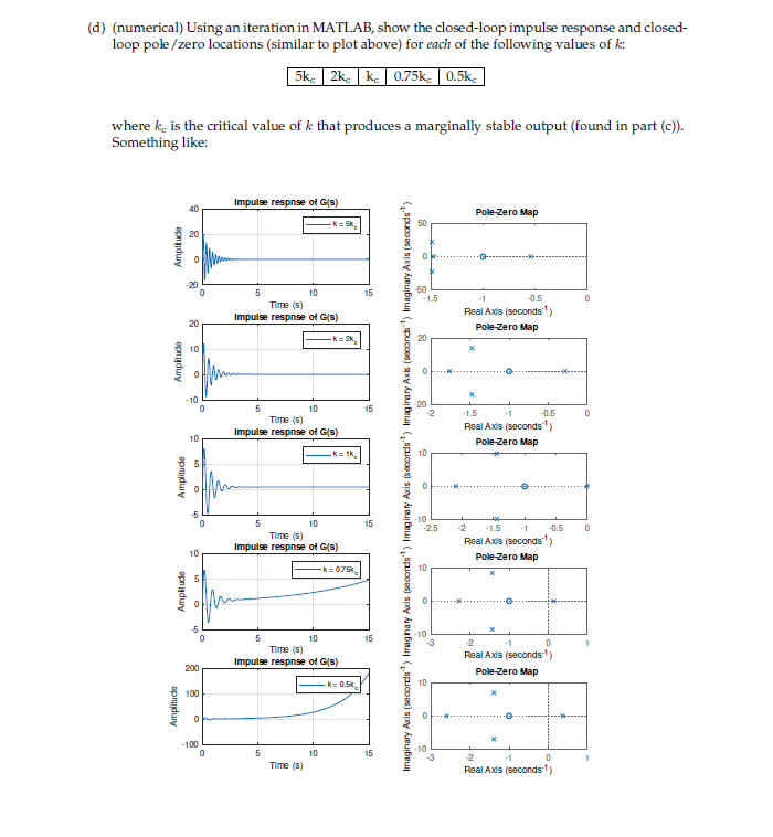 Controls Problem: Please, include matlab codes, | Chegg.com