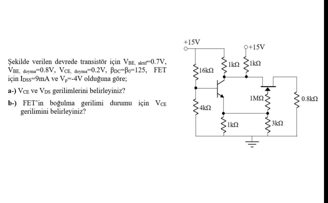 Solved According to the circuit given in the figure, VBE for | Chegg.com