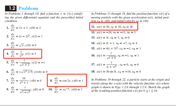 Solved 1.2 Problems In Problems 1 through 10, find a | Chegg.com