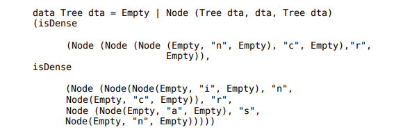 Solved Write A Function Isdense Tree A Bool That Tests 