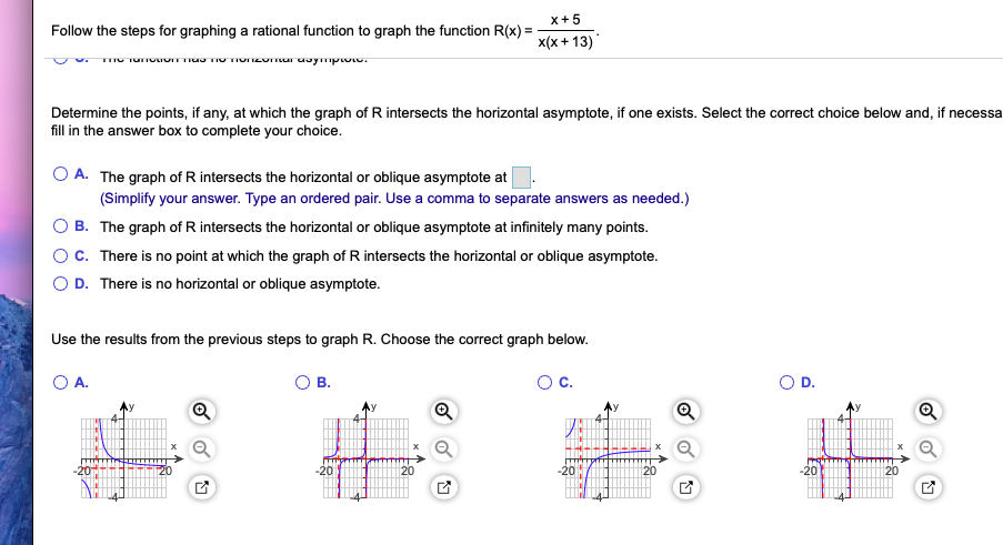 Solved Follow the steps for graphing a rational function to | Chegg.com
