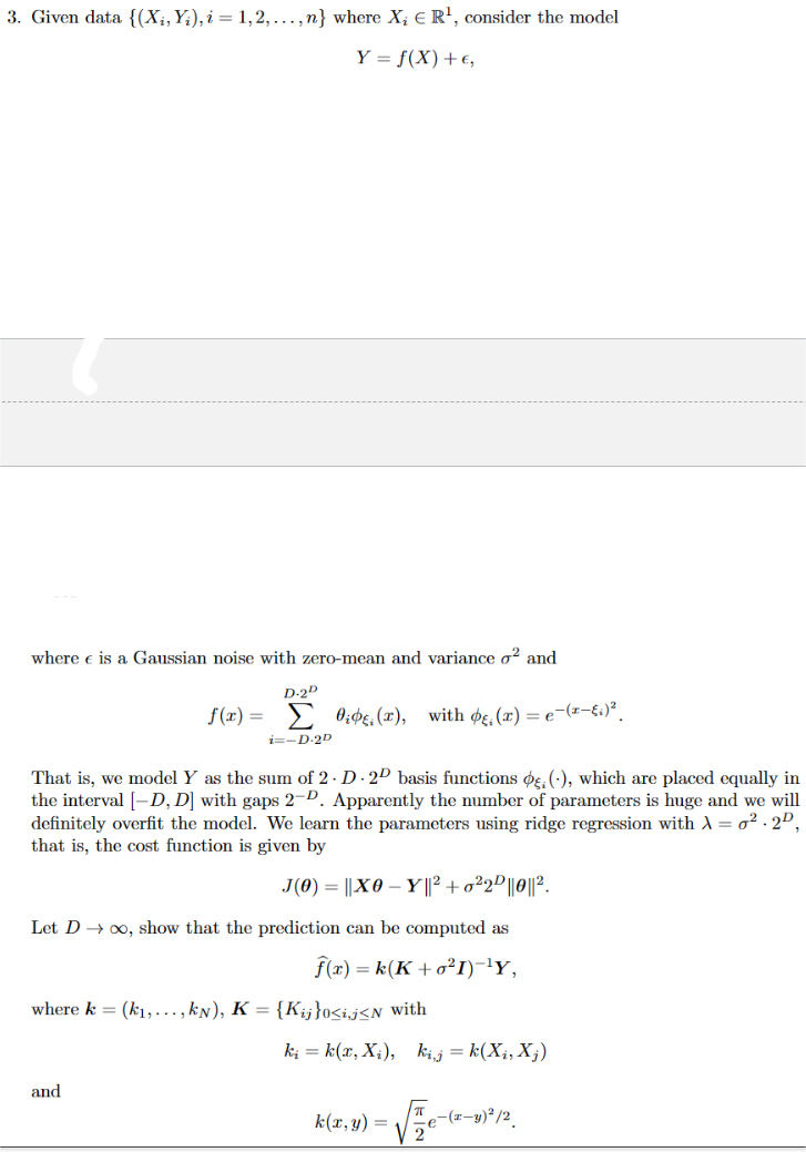 Solved where εlon ﻿is a Gaussian noise with zero-mean and | Chegg.com
