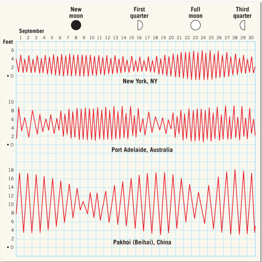 Solved Use Figure 12.15E, which illustrates the tidal | Chegg.com