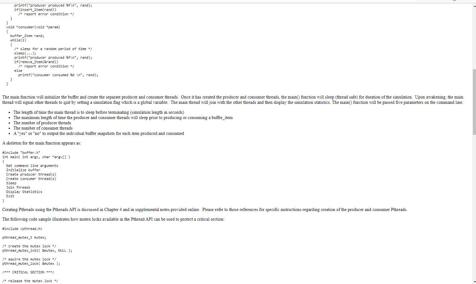 Solved CSC 360/660, Operating Systems Project #4: Process | Chegg.com