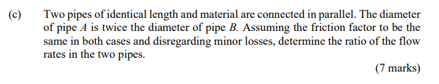 Solved (c) ) Two pipes of identical length and material are | Chegg.com