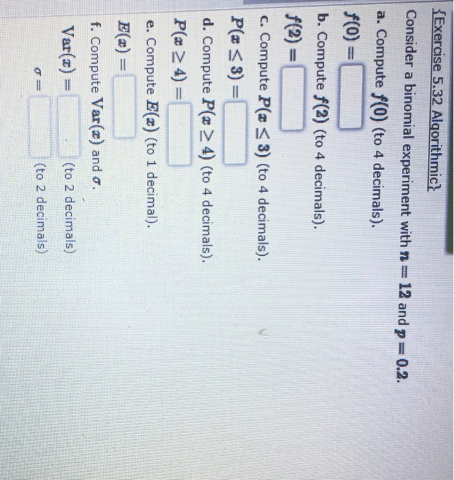 Solved Exercise 5.32 Algorithmic Consider a binomial | Chegg.com