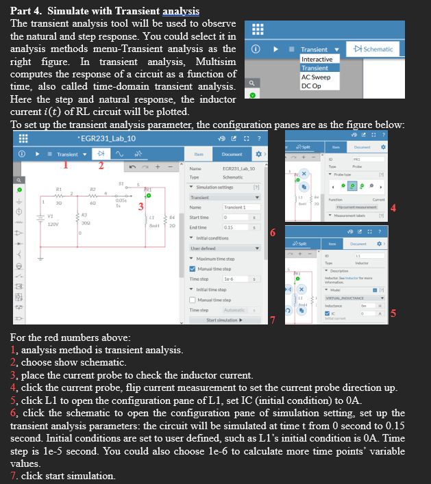 Solved Part 4. ﻿Simulate with Transient analysisThe | Chegg.com
