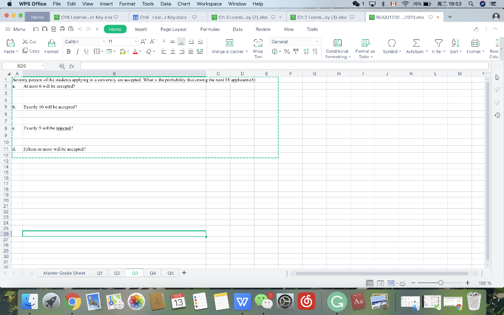 Solved WPS Office File Edit View Insert Format Tools Data | Chegg.com
