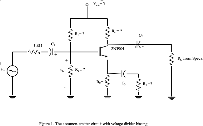 Overview: Design a Common-Emitter amplifier | Chegg.com