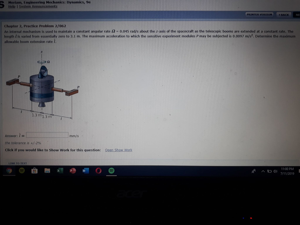 Solved Meriam, Engineering Mechanics: Dynamics, 9e Help | Chegg.com