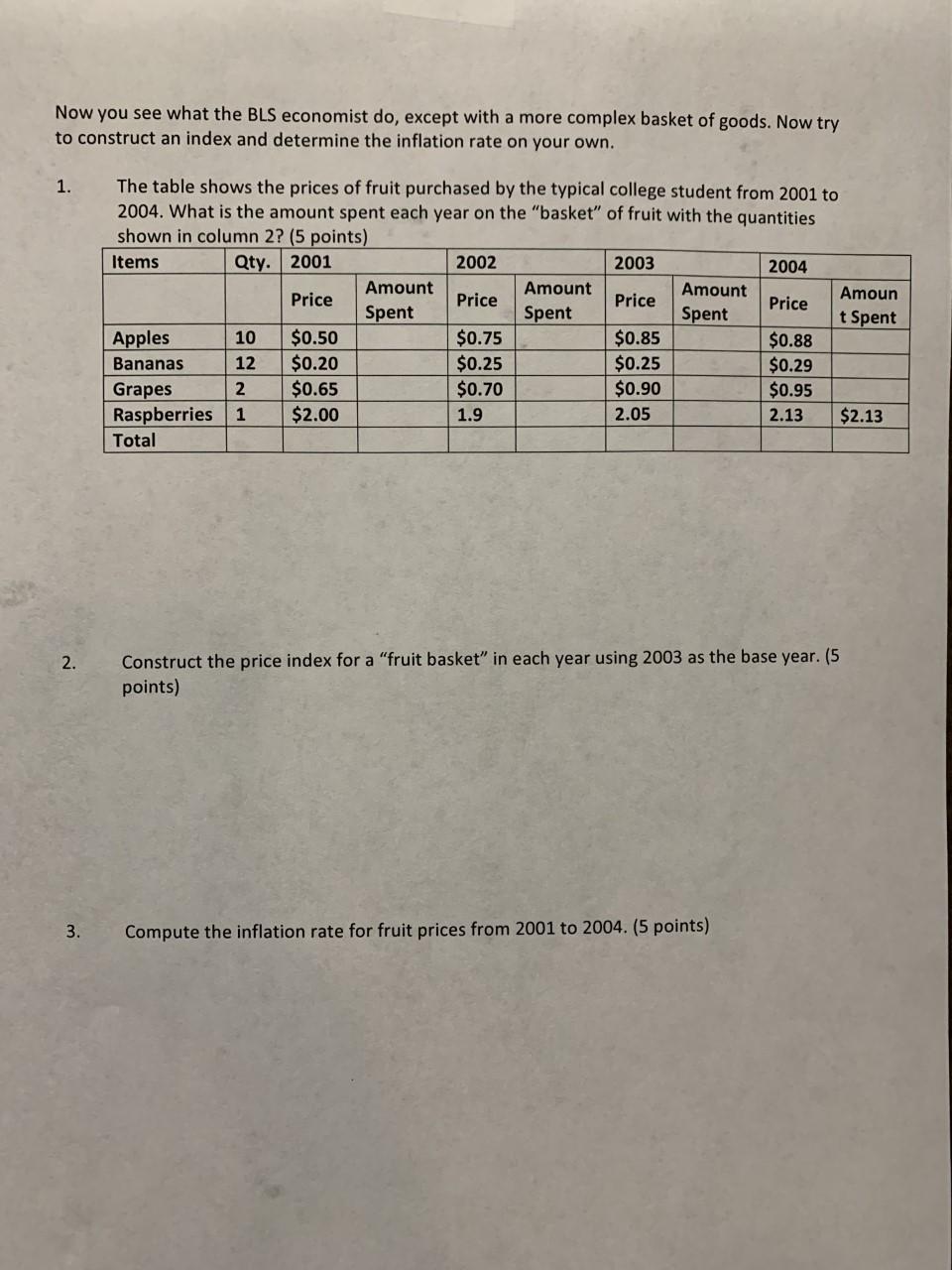 Solved Assignment 3.2 - Inflation Example Problem: Jake is a | Chegg.com