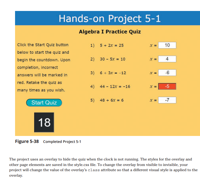 Solved "use strict"; Project to present an online quiz with | Chegg.com