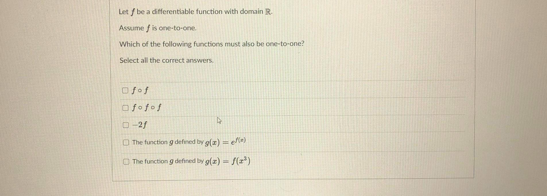 Solved Let f be a differentiable function with domain R. | Chegg.com