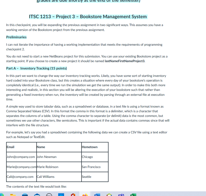 Solved In this checkpoint, you will be expanding the | Chegg.com