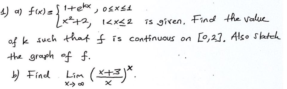 Solved a) )x→∞ | Chegg.com