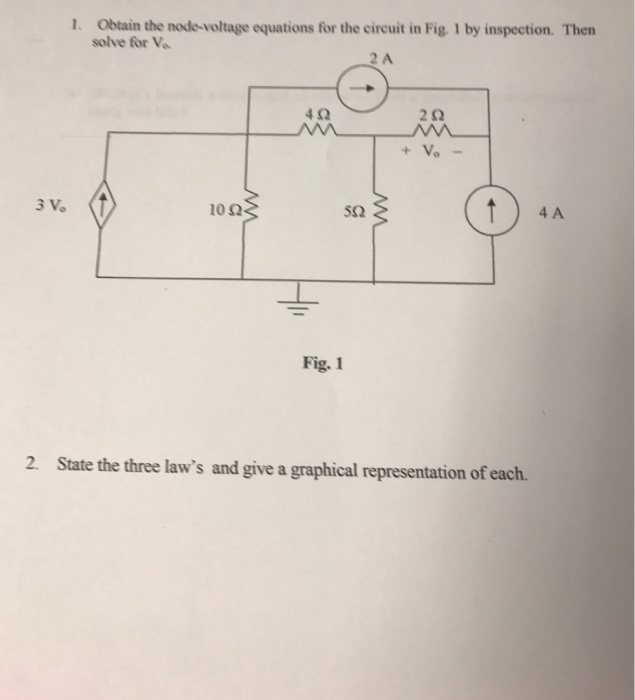 Solved Obtain the node-voltage equations for the circuit in | Chegg.com