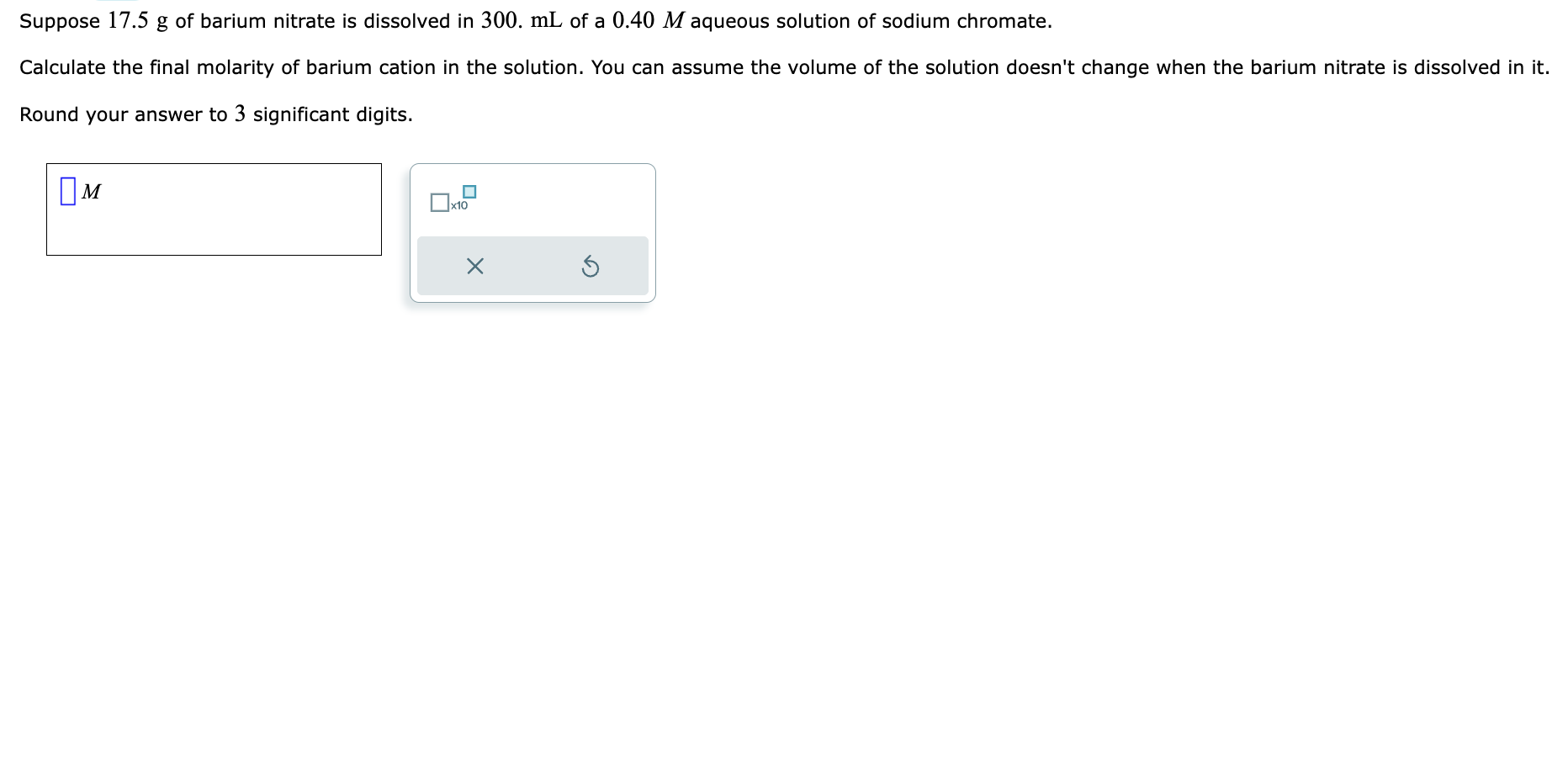 Solved Suppose 17.5 g of barium nitrate is dissolved in | Chegg.com