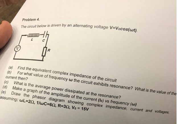 Solved Problem 4. The circuit below is driven by an | Chegg.com