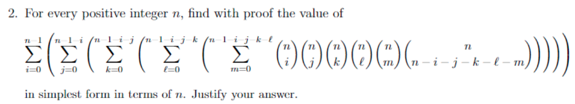 Solved For every positive integer n, find with proof the | Chegg.com