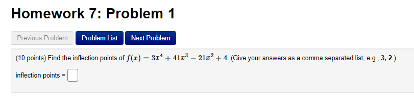Solved Homework 7 Problem 1 Previous Problem Problem List 7734