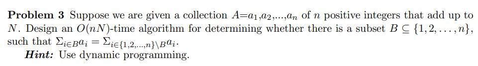 Solved Problem 3 Suppose we are given a collection | Chegg.com