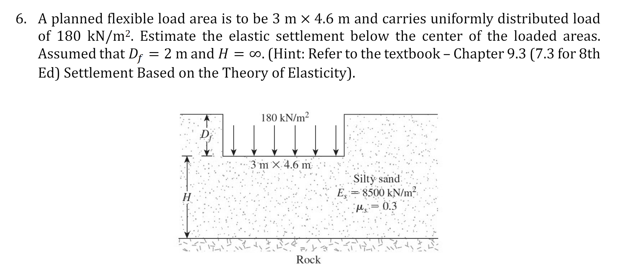 Solved A planned flexible load area is to be 3 m×4.6 m and | Chegg.com