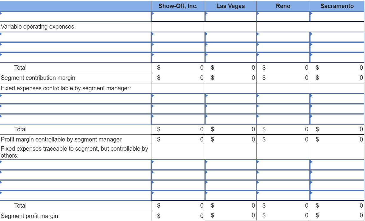Solved Problem 12-44 Segmented Income Statement; | Chegg.com