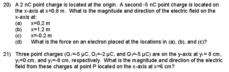 Solved 20) A 2 nc point charge is located at the origin. A | Chegg.com