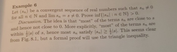 Solved Example Let (sn) be a convergent sequence of real | Chegg.com