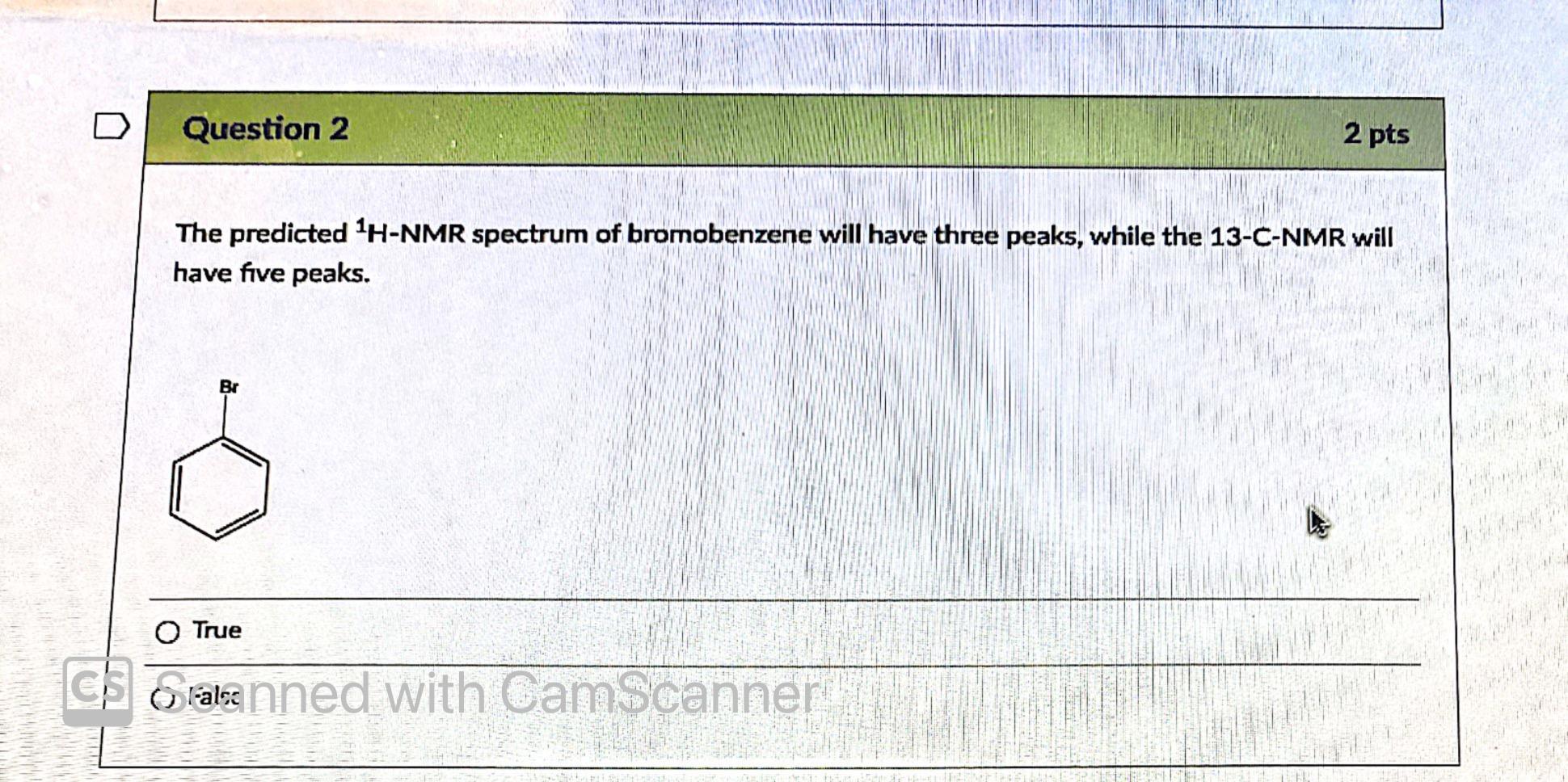 Solved The predicted 1 H-NMR spectrum of bromobenzene will | Chegg.com