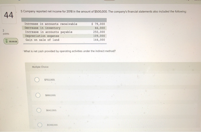 Solved S Company reported net income for 2018 in the amount | Chegg.com