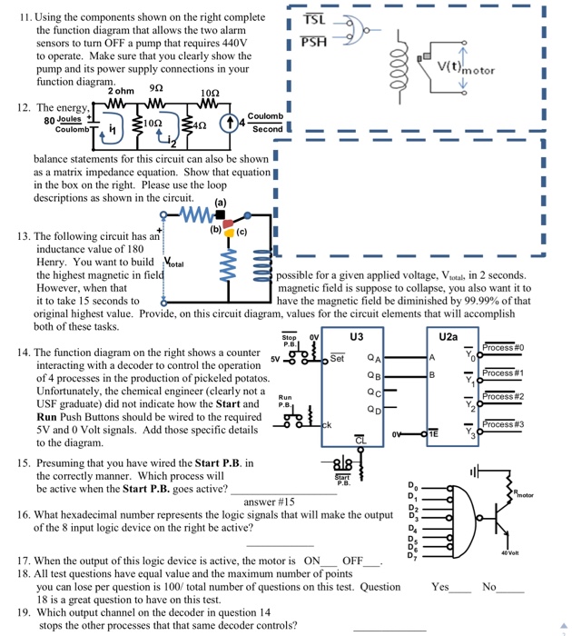 Solved 11. Using the components shown on the right complete | Chegg.com