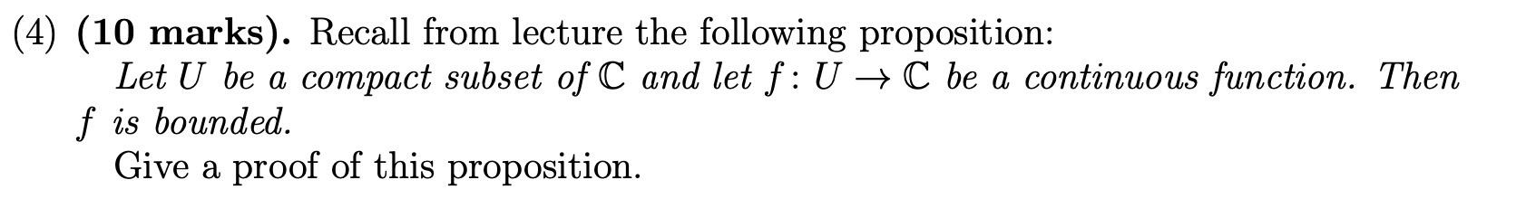 Solved (4) (10 marks). Recall from lecture the following | Chegg.com