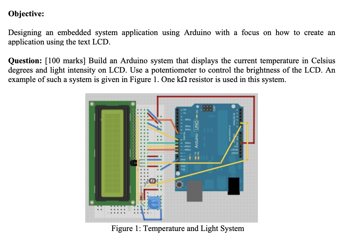 Objective: Designing an embedded system application | Chegg.com