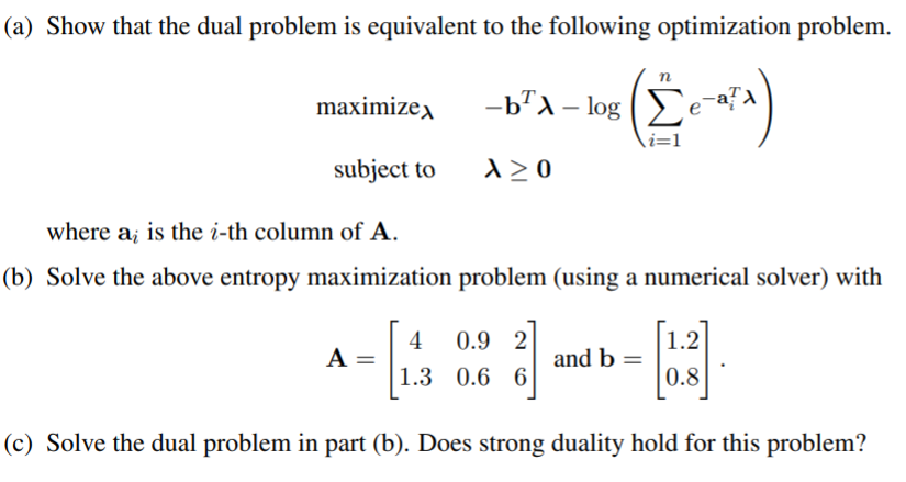Entropy Maximization Consider The Entropy 