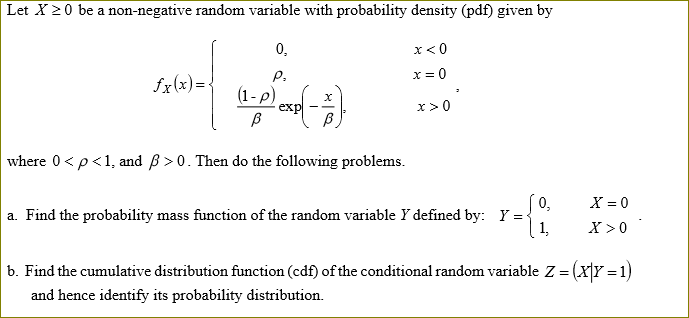 Solved Let X 20 be a non-negative random variable with | Chegg.com